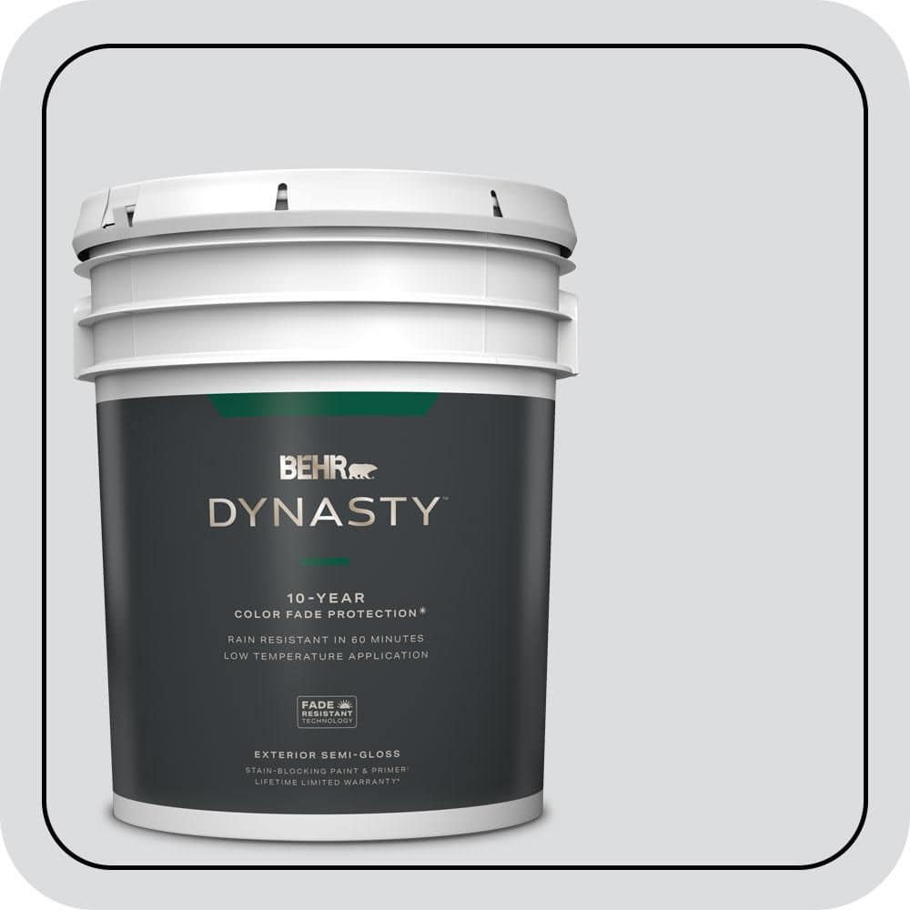 BEHR DYNASTY 5 gal. #N540-1 Script White Semi-Gloss Exterior Stain ...