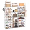 62 in. H 50-Pair 9-Tier White Metal Shoe Rack shoes-622 - The Home Depot