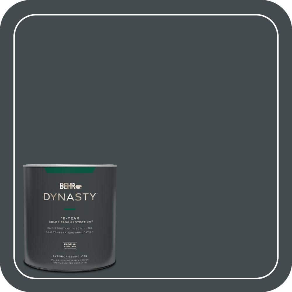 BEHR DYNASTY 1 qt. #730F-7 Black Sable Semi-Gloss Exterior Stain ...