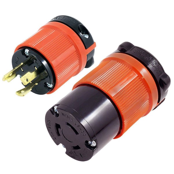 AC WORKS NEMA L6-20 20A 250V 3Prong Plug and Female Connector UL C-UL ...