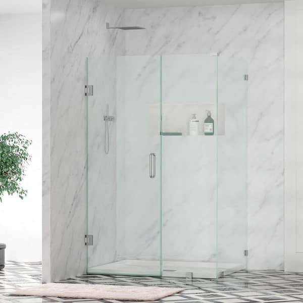 Kobiworks Nirvana 36 in. W x 42 in. L x 76 in. H Pivot Frameless Corner ...