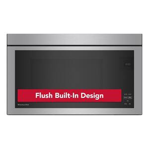 KitchenAid 30 in. W 1.1 cu. ft. PrintShield Stainless Steel Flush Built ...