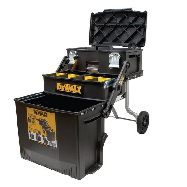 DEWALT 16 in. 4 in 1 Cantilever Tool Box Mobile Work Center with Removable Tray and 25 ft. x 1 1 8 in. Tape Measure DWST20800W36107 The Home Depot