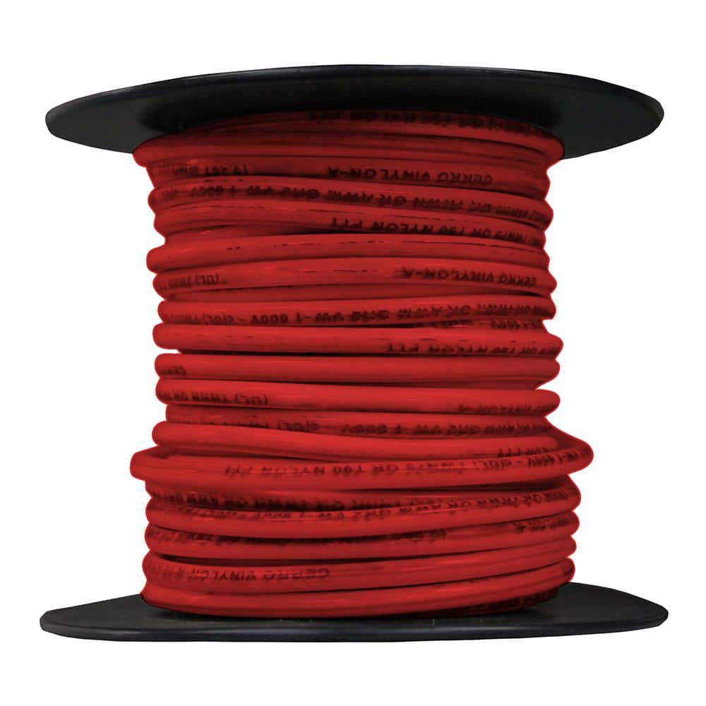 Cerrowire 25 ft. 14 Gauge Red Solid THHN Wire 112-1403A - The Home Depot