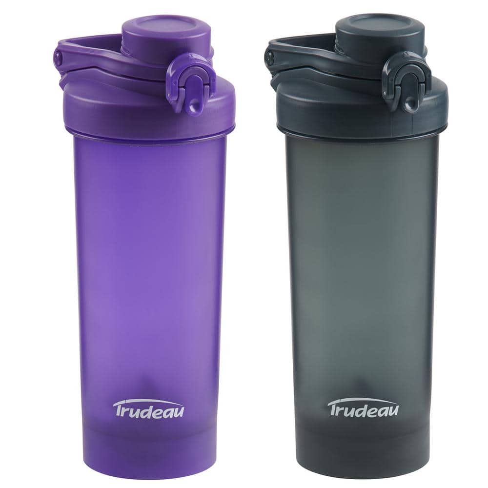 Trudeau Promixer Charcoal/Plum Bottle (2-Pack) 04719007 - The Home Depot