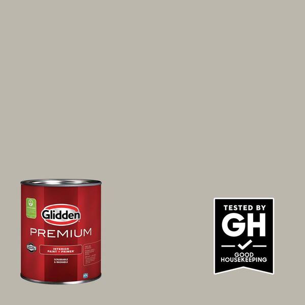 Glidden Premium 1 qt. PPG1007-3 Ghost Writer Flat Interior Latex Paint ...