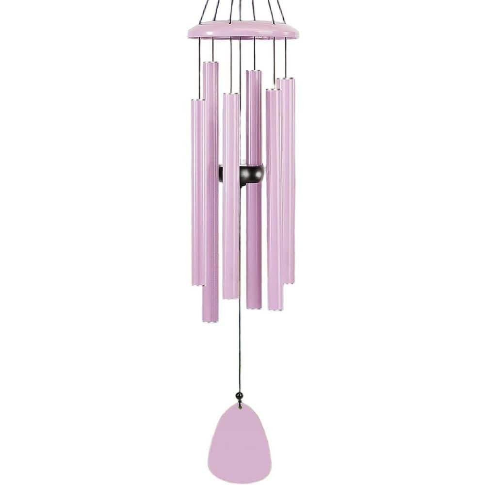 32 in. Pink Outdoor Wind Chimes, Large Deep Tone Chime for Garden Patio ...