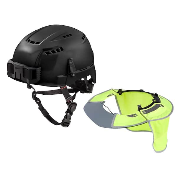 Milwaukee BOLT Black Type 2 Class C Vented Safety Helmet W/Tinted Brim ...