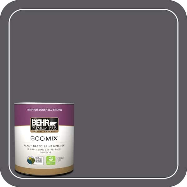 BEHR PREMIUM PLUS 1 qt. #MQ5-02 Dark Shadows Eggshell Enamel EcoMix ...