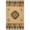 Ryder Tan/Burgundy 5 ft. x 8 ft. Native American/Tribal Area Rug ...