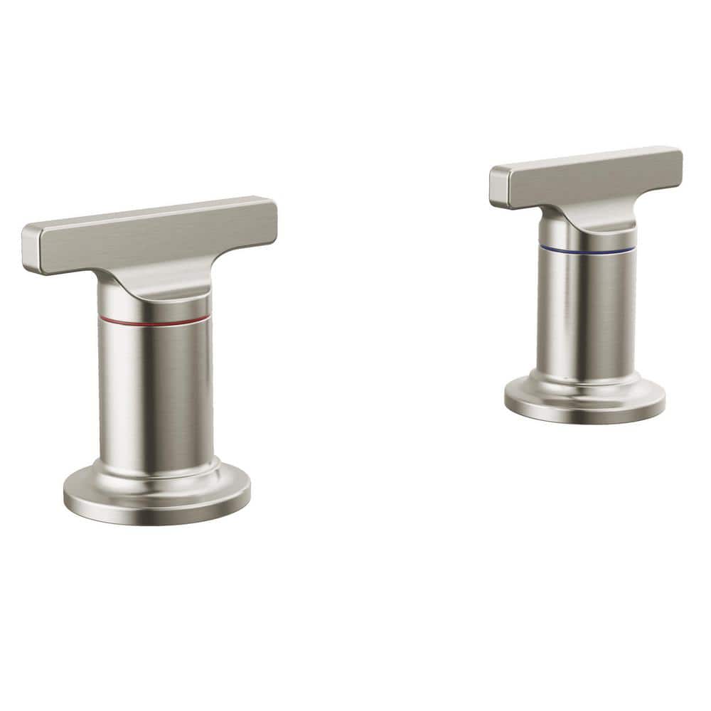 Delta Tetra T-Lever Roman Tub Handles in Lumicoat Stainless H590SS-PR ...