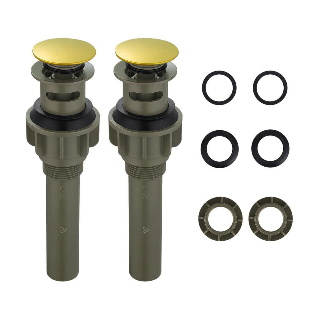 VEVETTA (2-Pack) ABS Pop-Up Drain Assembly with Overflow for Bathroom ...