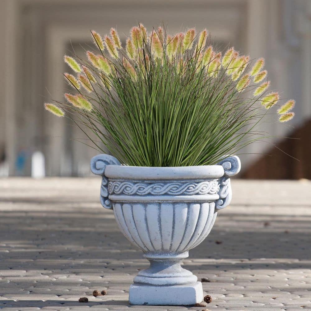 17 in. Green Artificial Grass, Artificial Shrubs, Wheatgrass Cattails ...