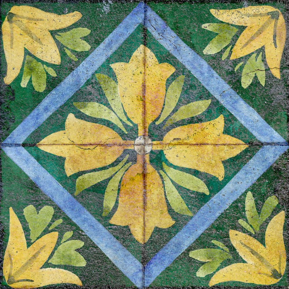 MI ALMA Green, Yellow, and Blue R48 4 in. x 4 in. Vinyl Peel and Stick ...