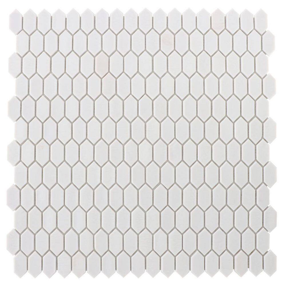 Ivy Hill Tile Glimmer Rain White 4 in. x 0.16 in. Polished Glass Wall ...