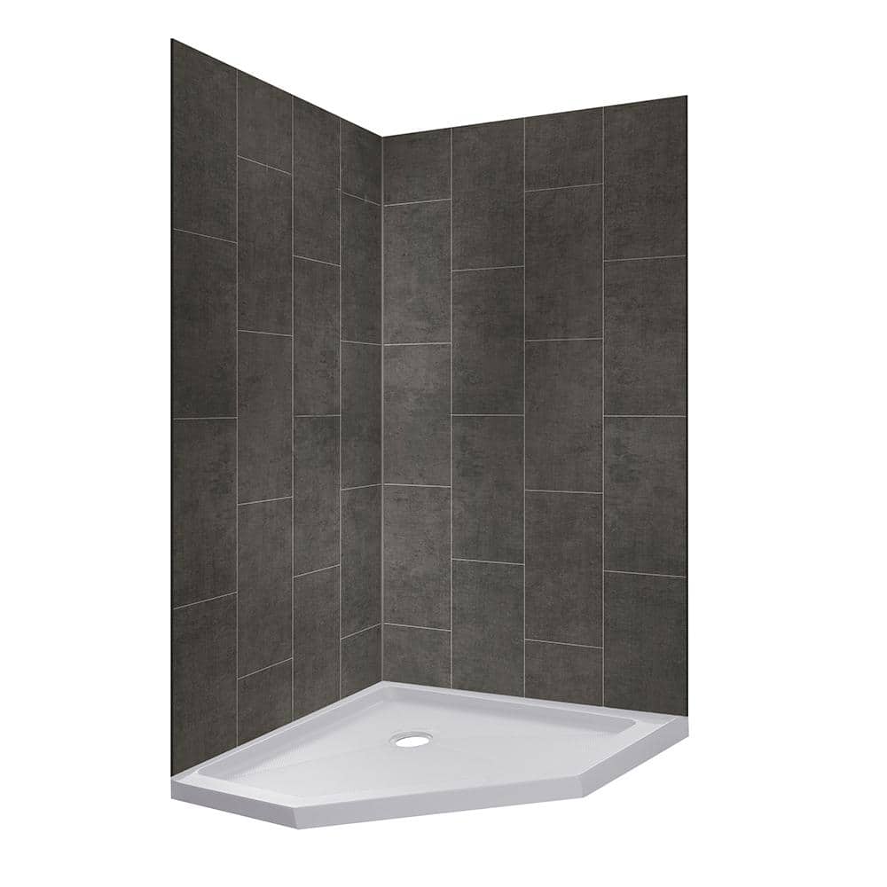 CRAFT + MAIN JETCOAT 42 in. x 42 in. x 78 in. 3-Piece Shower Kit in ...