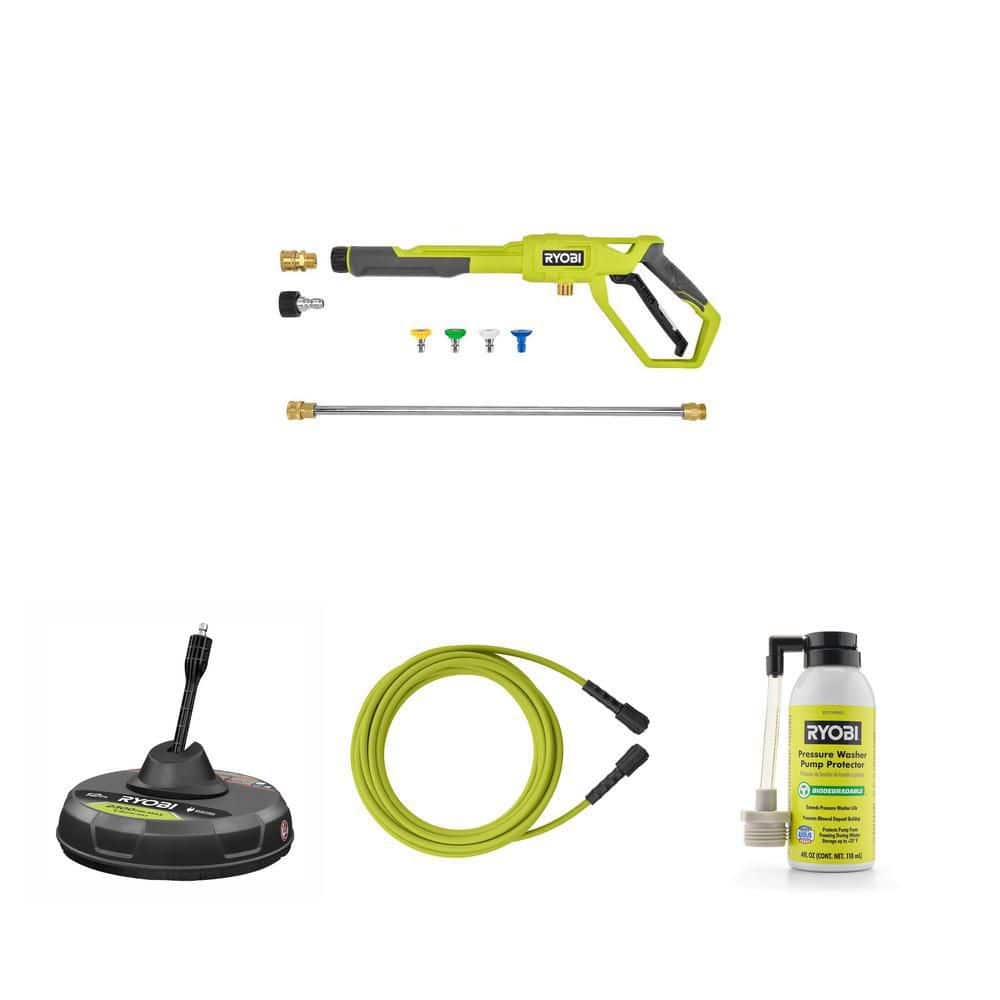 RYOBI Trigger Handle Kit, 12 in. 2,300 PSI Surface Cleaner, 1/4 in. x ...