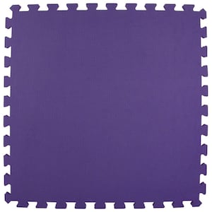 Greatmats Premium Black 24 in. x 24 in. x 5/8 in. Foam Interlocking ...