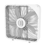 ASPEN 20 in. 3 Fan Speeds Box Fan in White AB-20 - The Home Depot