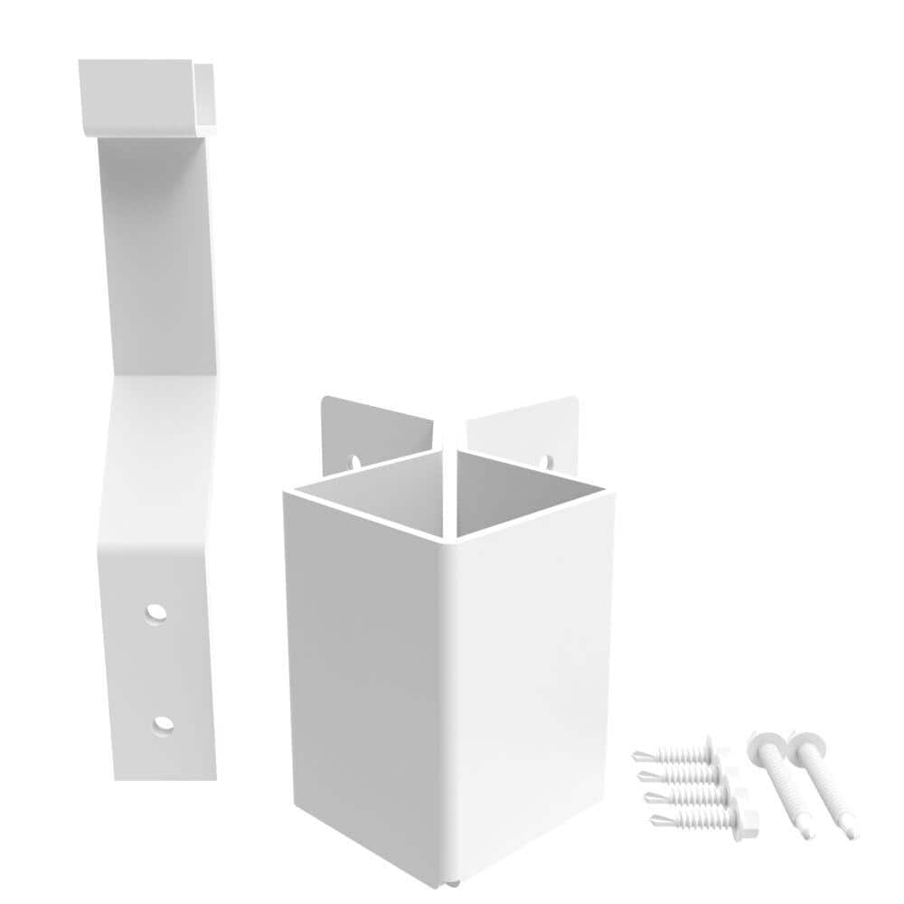 Veranda Aluminum Rail Fascia Mount Out Corner Bracket W 73045492 - The ...