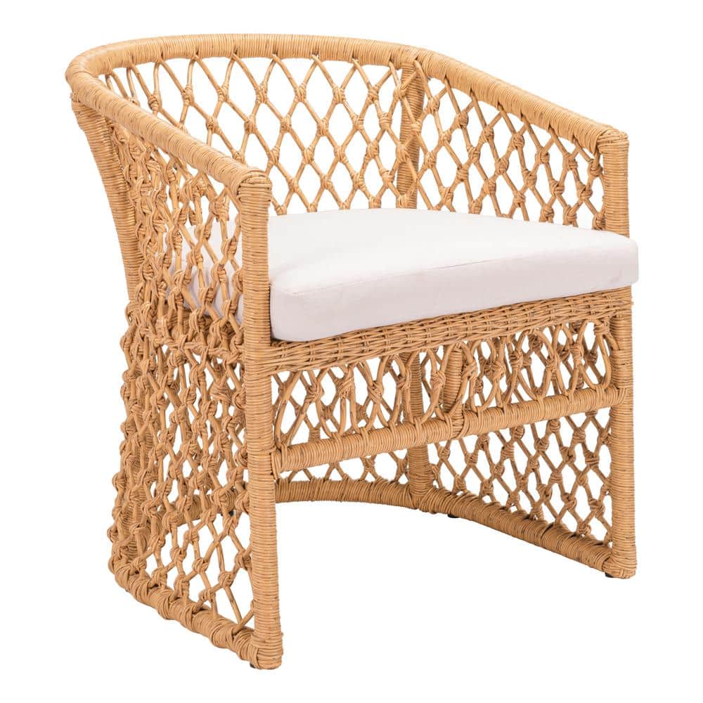 ZUO Darce Beige Outdoor Olefin Cushion Accent Chair 703976 - The Home Depot