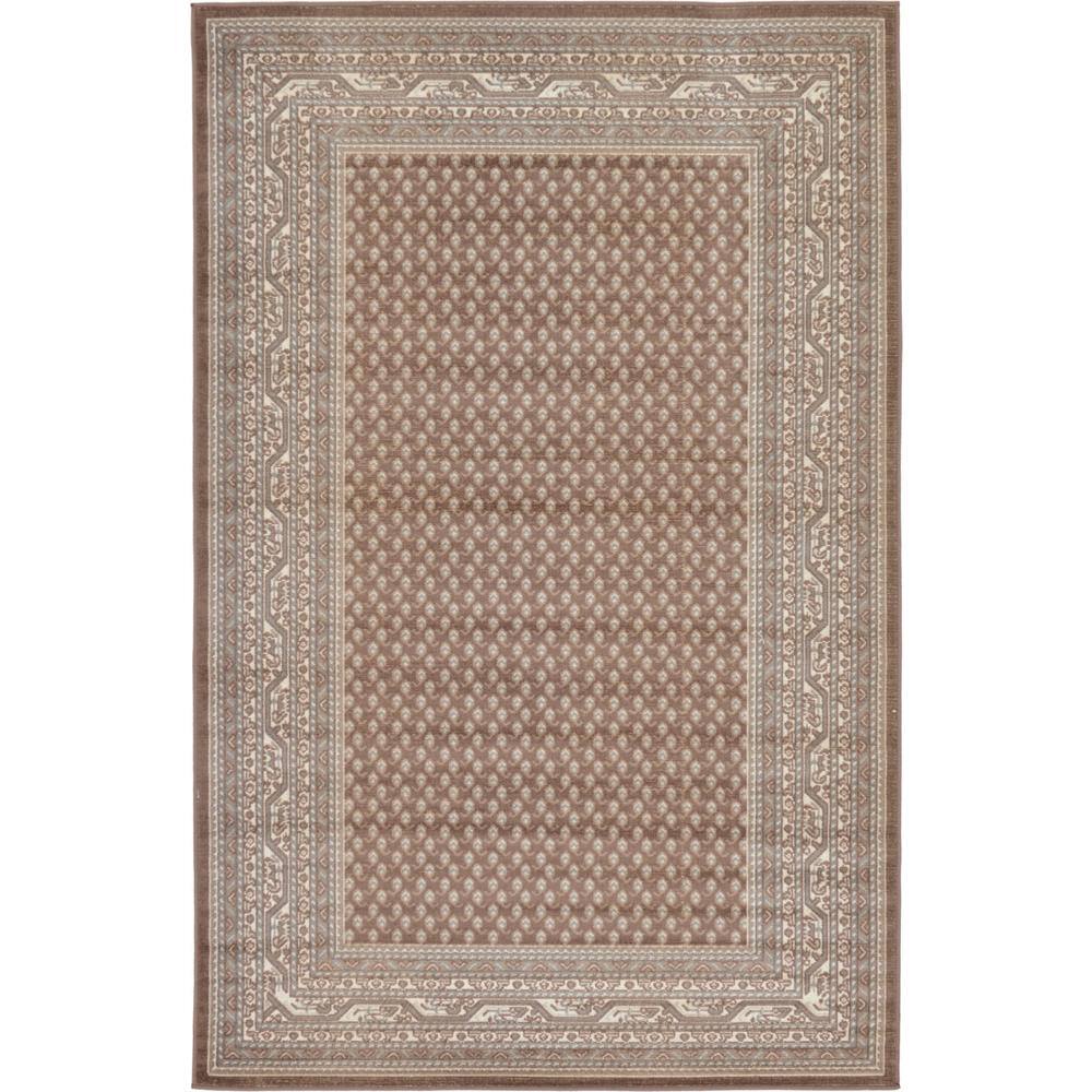 Unique Loom Williamsburg Allover Brown 5' 0 x 8' 0 Area Rug 3129591 ...
