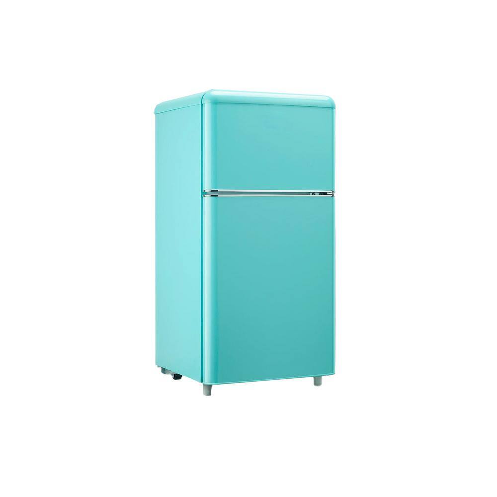 HOMLUX 3.5 cu. ft. Manual Defrost Mini Upright Freezer in Blue/Purple ...