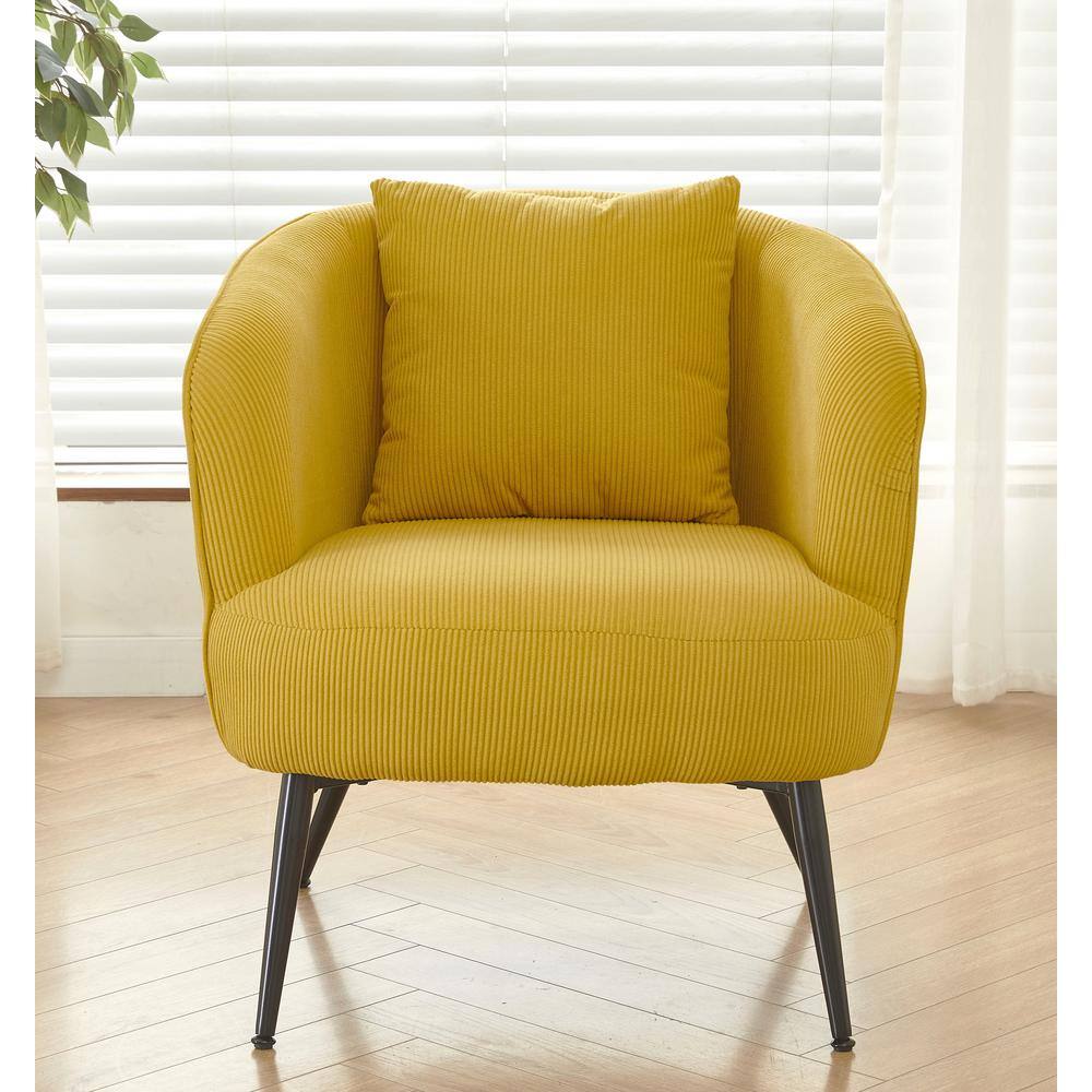 US Pride Furniture Chadern Yellow Corduroy Arm Chair C402-H1 - The Home ...