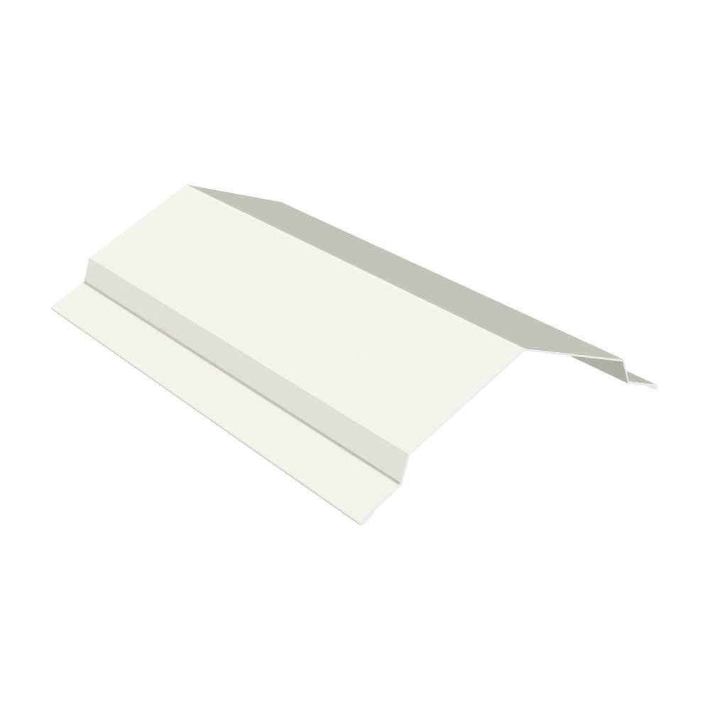 Gibraltar Building Products 10 ft. x 3 in Galvalume Cotton White Ridge ...