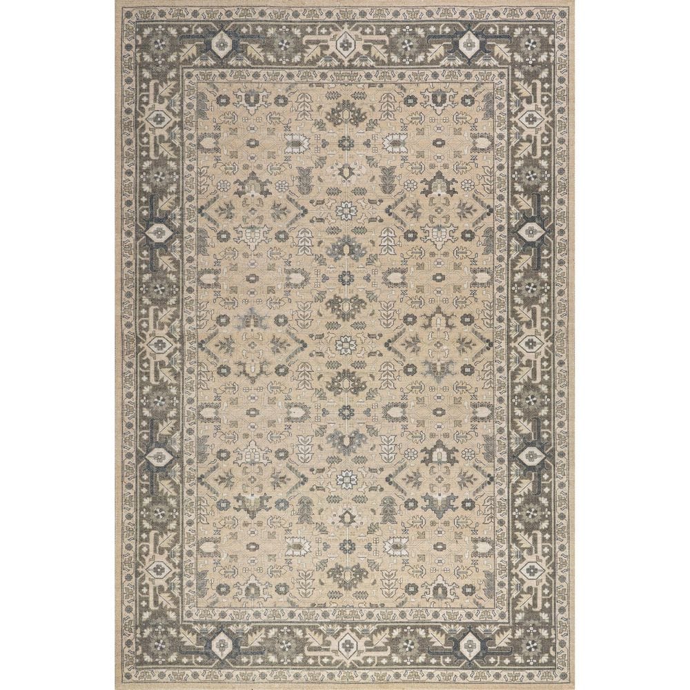 RUGS USA Anastasia Wool and Cotton Beige 8 ft. x 10 ft. Patio Rug ...