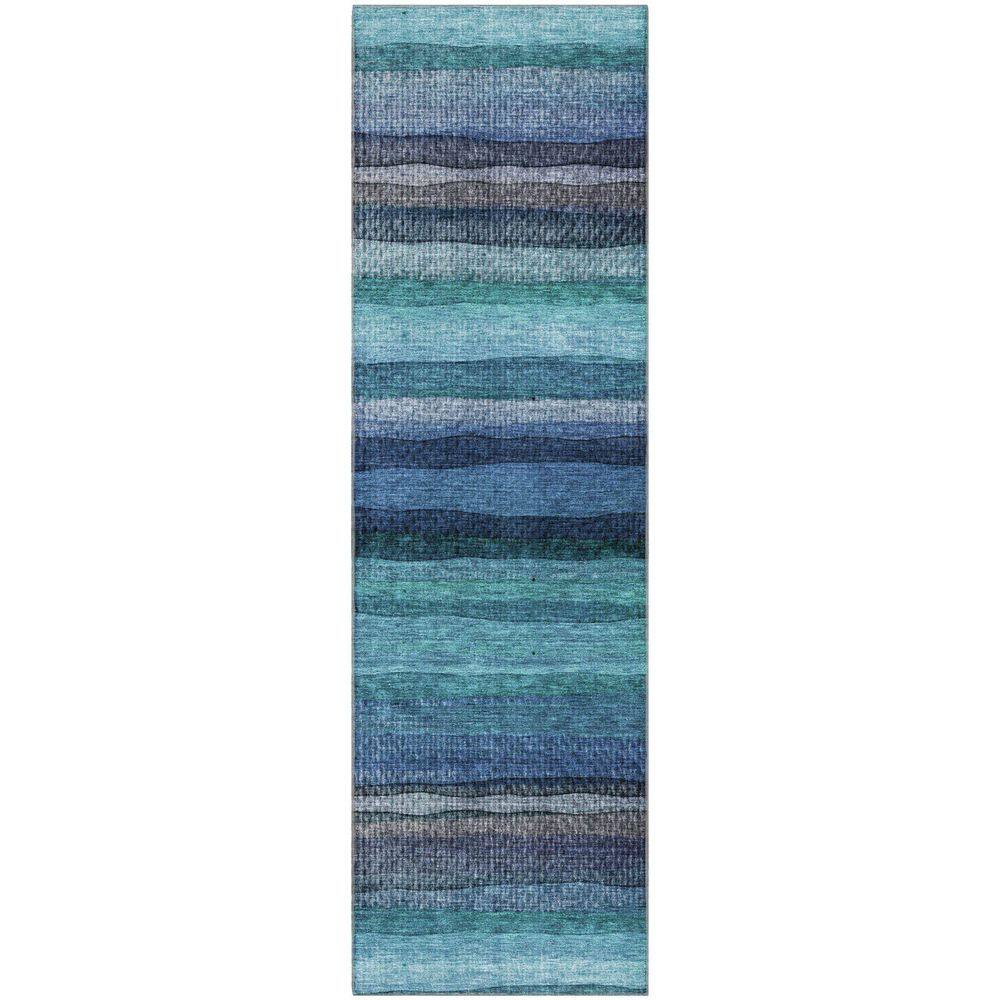 Addison Rugs Mayfield Premium Machine Washable Abstract AMF2093 Teal 2 ...