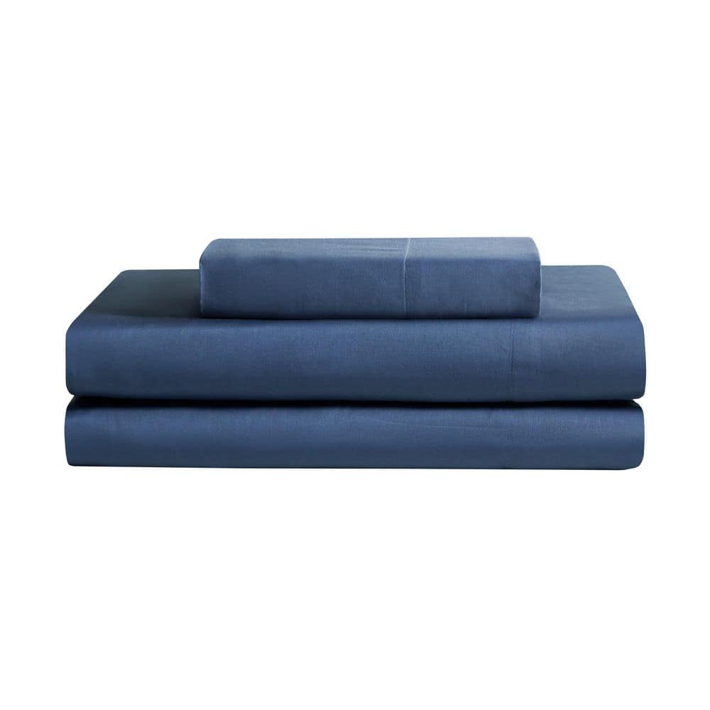 Reviews for The Sheet Lab Cloud Embrace 3-Piece Denim Navy Solid Color ...
