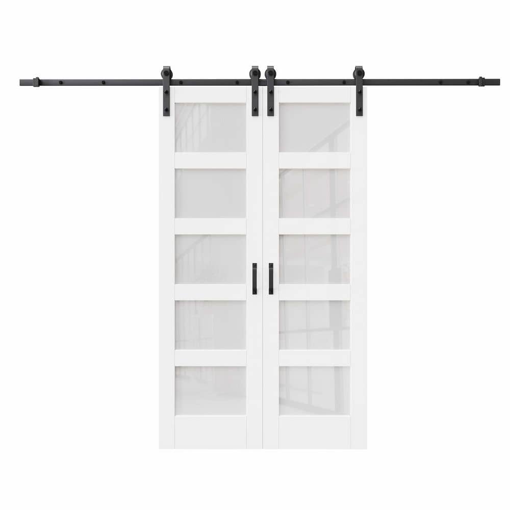 Reviews for ARK DESIGN 56 in. x 96 in. 5-Lite Tempered Frosted Glass ...