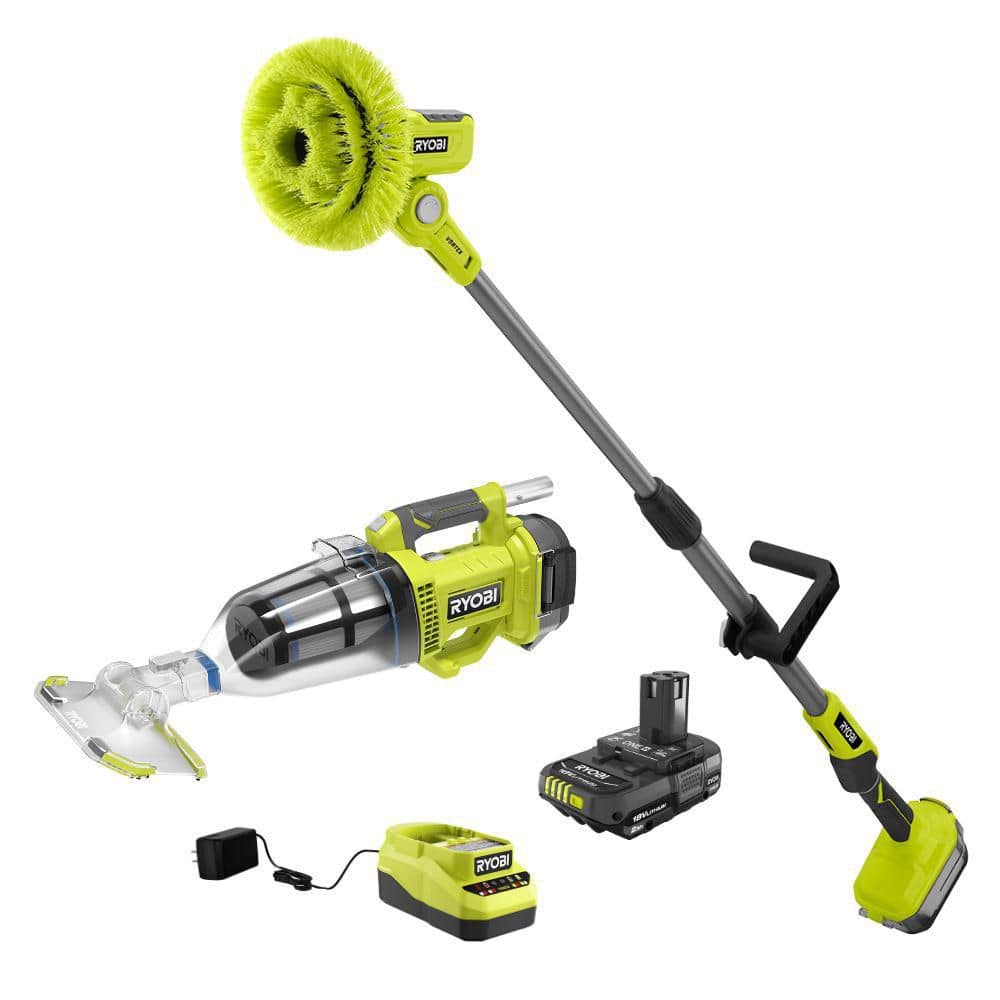 Reviews for RYOBI ONE+ 18V Cordless Telescoping Power Scrubber Kit with ...
