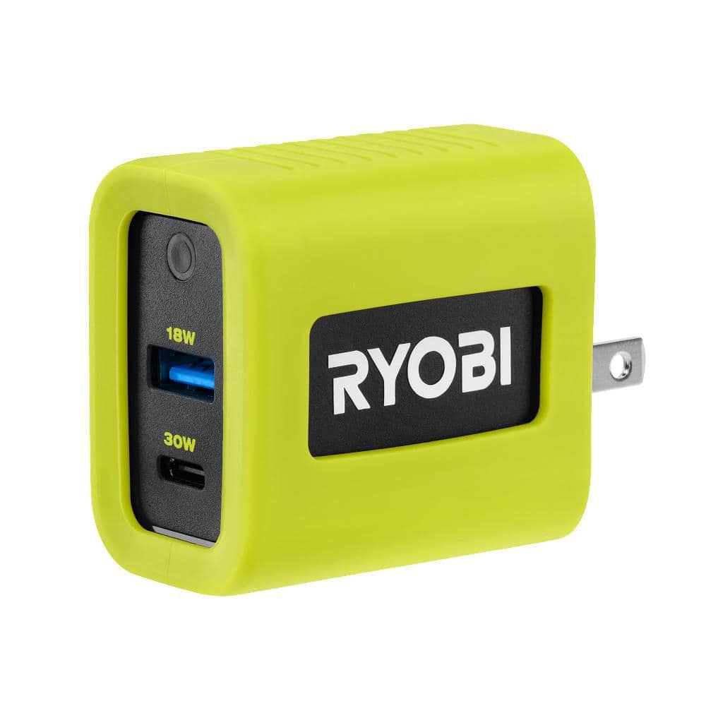 RYOBI 30 Watt USB Wall Charger RYIAC30120V - The Home Depot
