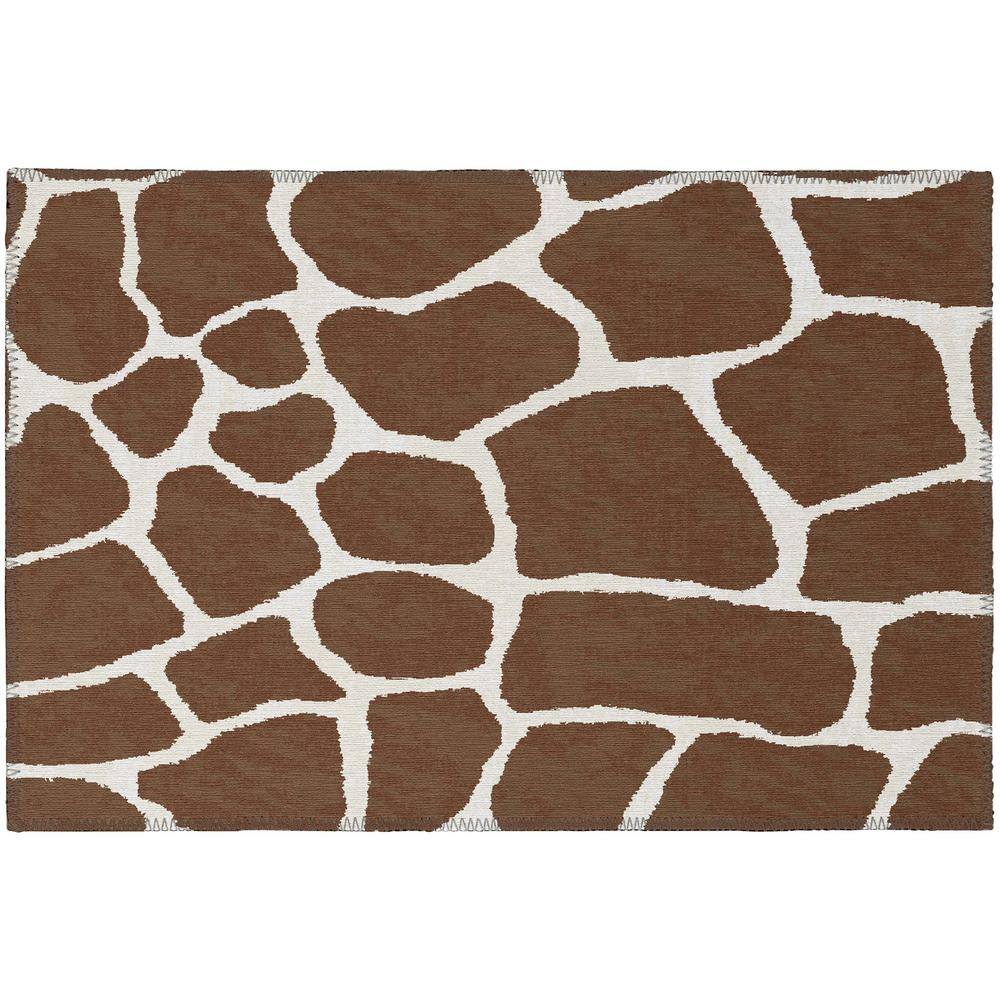 Addison Rugs Safari Brown 1 ft. 8 in. x 2 ft. 6 in. Indoor/Outdoor ...
