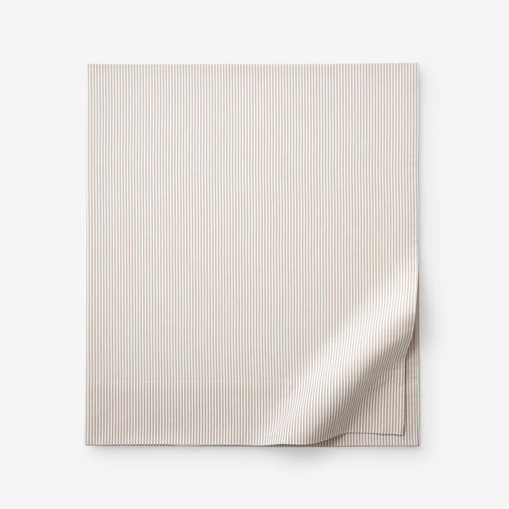 The Company Store Company Cotton Stripe Yarn-Dyed Tan Cotton Percale ...