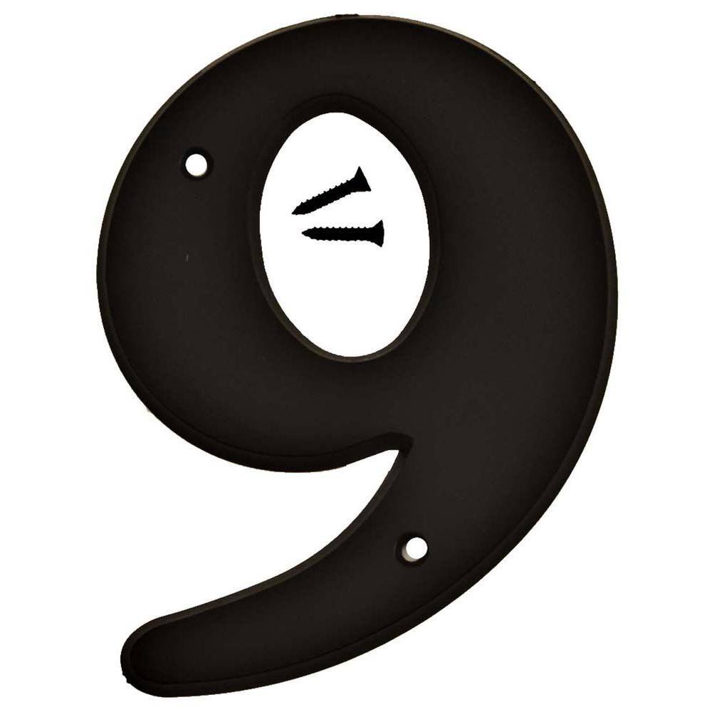 HY-KO 6 in. Plastic Number 9 30209 - The Home Depot
