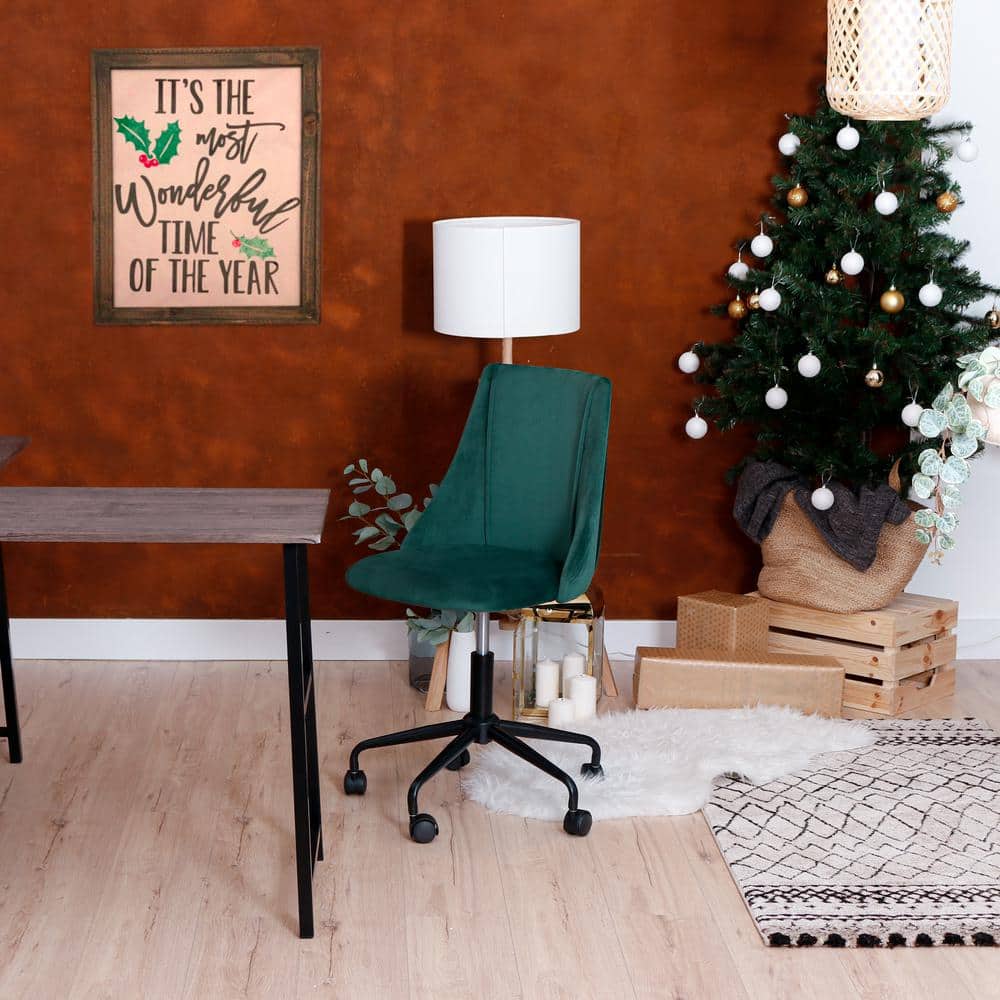 Homy Casa Dark Green Velvet Fabric Cover Modern Simple Style Green ...