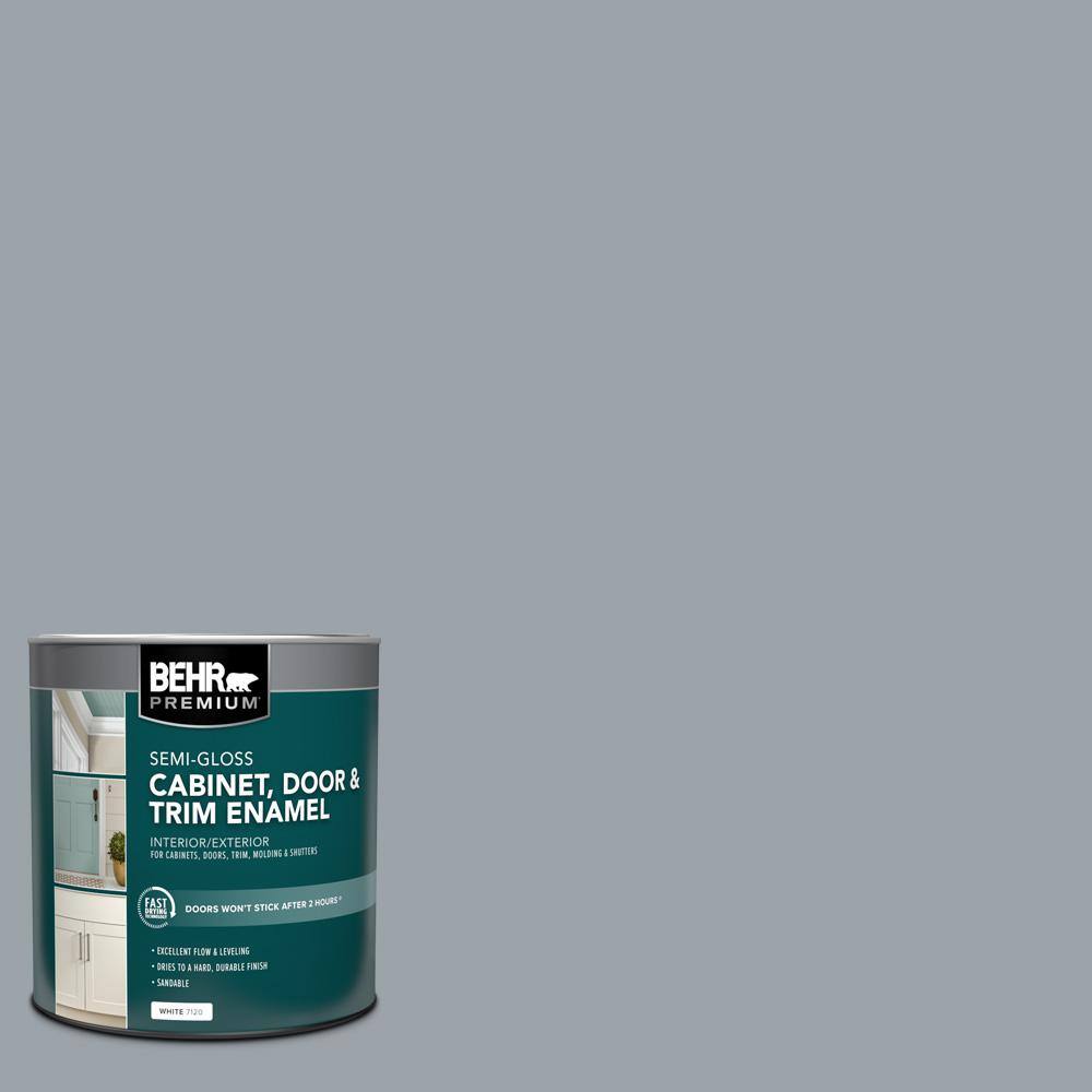 BEHR PREMIUM 1 qt. #MQ5-22 Rainmaster Semi-Gloss Enamel Interior ...