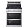 LG 30 in. 6.9 cu. ft. 5 Burners Smart Wi-Fi Freestanding Double Oven ...