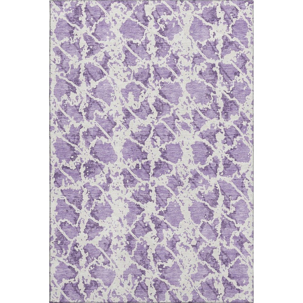 Addison Rugs Mayfield Premium Machine Washable Abstract AMF969 Lilac 10 ...