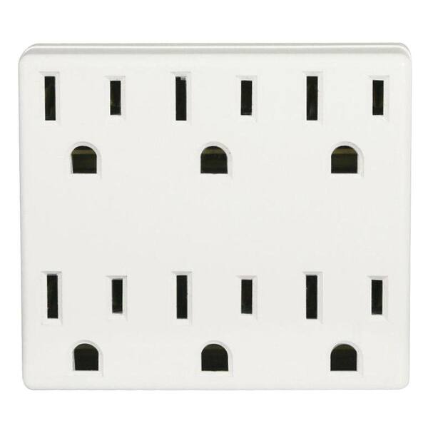 Commercial Electric 6-Outlet Adapter R52-6ADPT-00W - The Home Depot