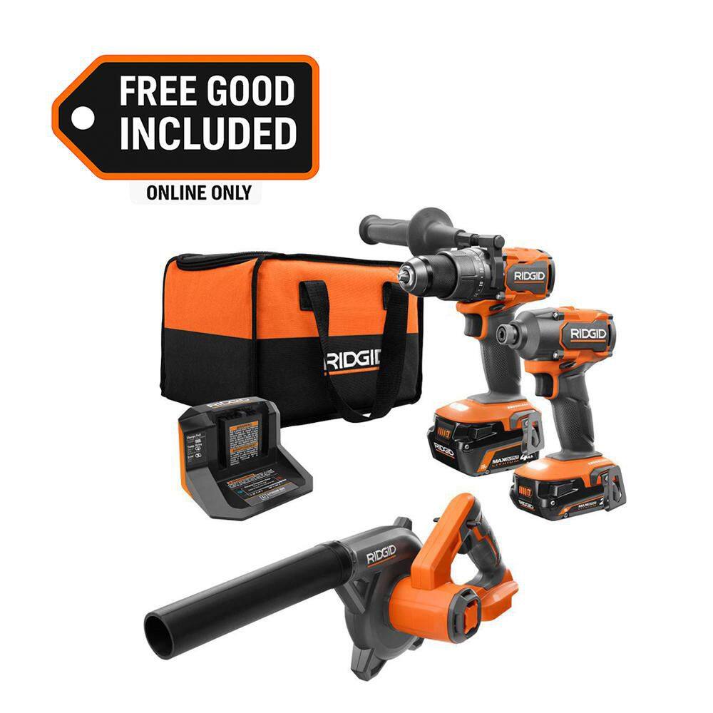 Reviews for RIDGID 18V Brushless Cordless 2 Tool Combo Kit w/ Hammer ...