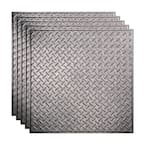 Fasade Diamond Plate 2 ft. x 2 ft. Galvanized Steel Lay-In Vinyl ...