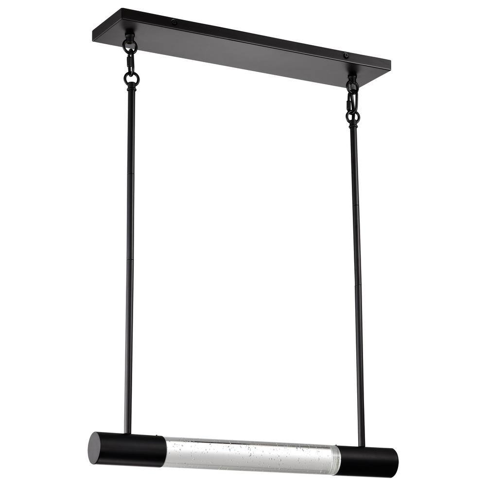 SATCO Lacey 11.5-Watt 1-Light Matte Black Bubble Integrated LED Pendant ...