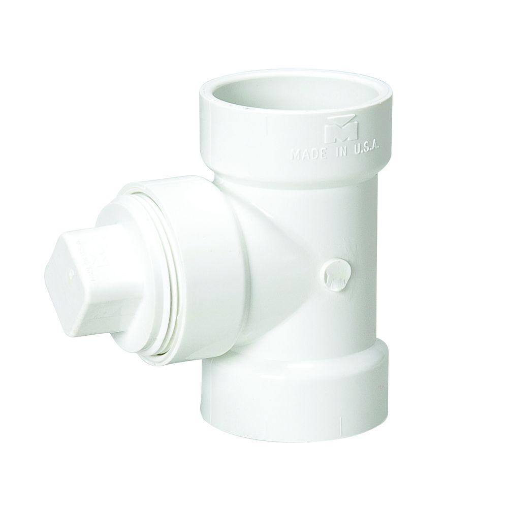 Mueller Streamline 3 in. x 3 in. x 3 in. PVC DWV Hub x Hub x FPT ...