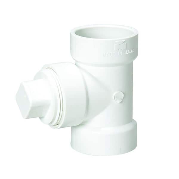 Mueller Streamline 3 in. x 3 in. x 3 in. PVC DWV Hub x Hub x FPT ...