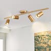 LLHZSY 39.4 in. 4-Light Modern Gold Track Lighting Kit with Rotating ...