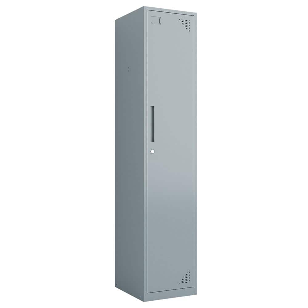 Mlezan 2-Tier 17 in. D x 15 in. W x 71 in. H Metal Locker Single Door ...